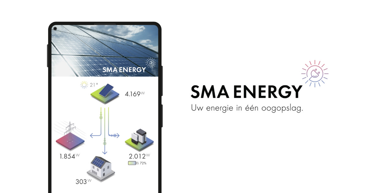SMA Energy App - Altijd zicht op uw zonnestroominstallatie | SMA Benelux